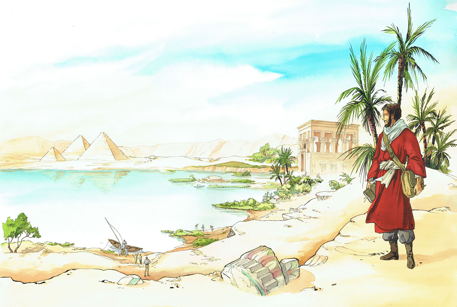 Isabelle DETHAN - 24h avec Champollion au Louvre - Illustration ...