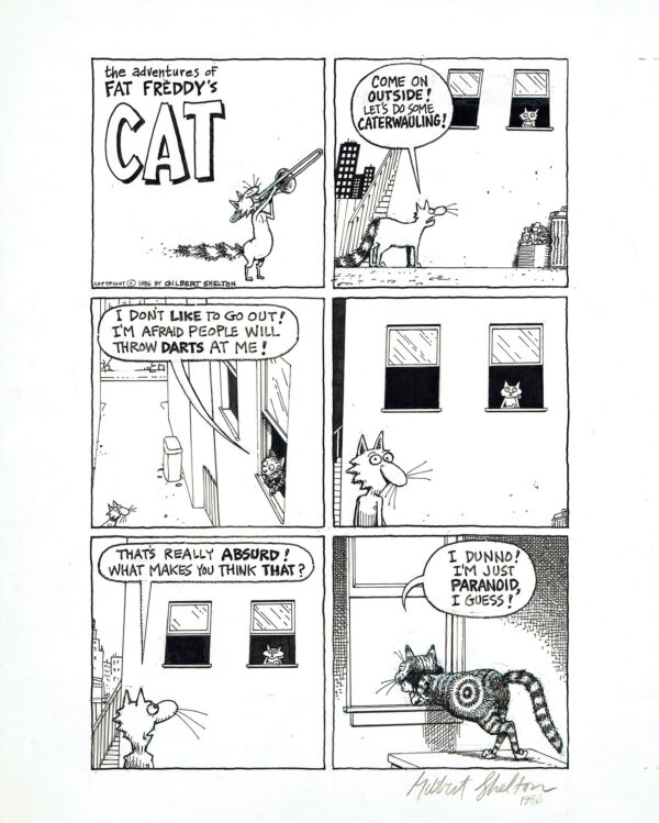Gilbert SHELTON - The Freak Brothers - Fat Freddy's Cat : Paranoid ...
